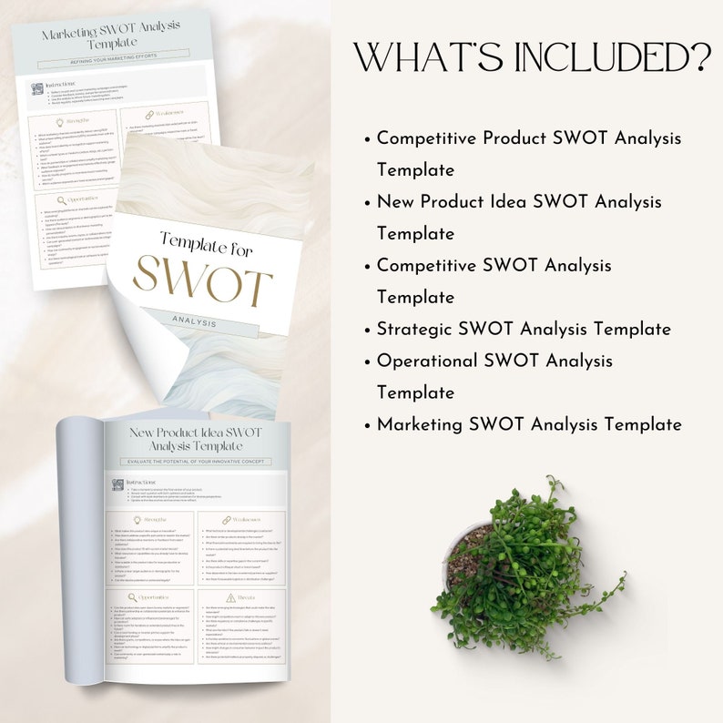 Swot Analysis Templates Small Business Plan Chart Marketing Strategy ...