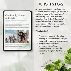 Adoption Profile Book Template Canva DIY Child Adoption Guide ...