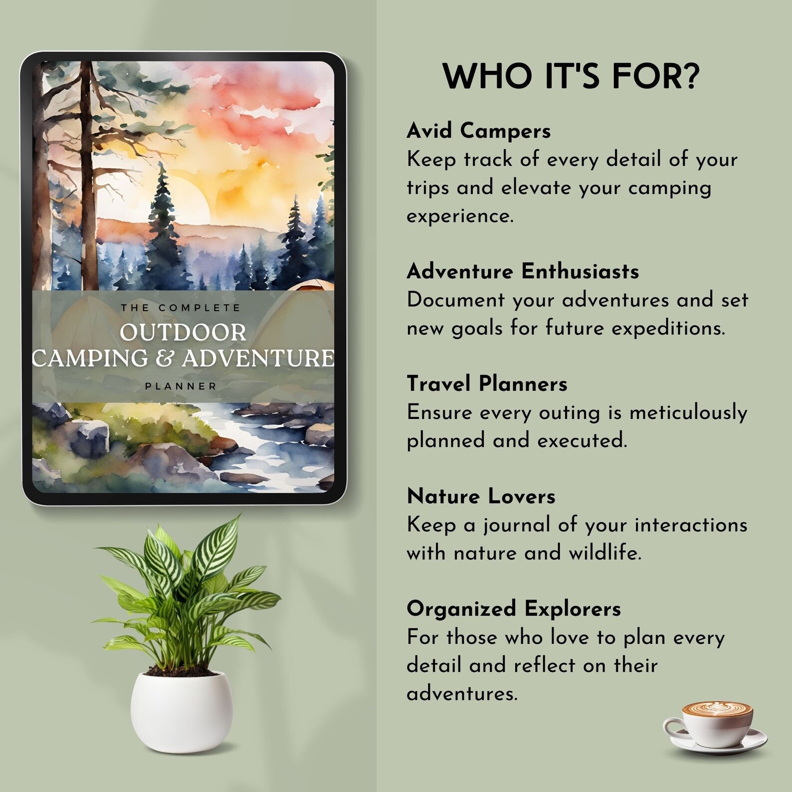 Kids Summer Camp Planner Camping Printable Outdoor Log Book Nature ...