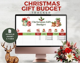 Christmas Gift Tracker for Excel & Google Sheets, Christmas Planner ...