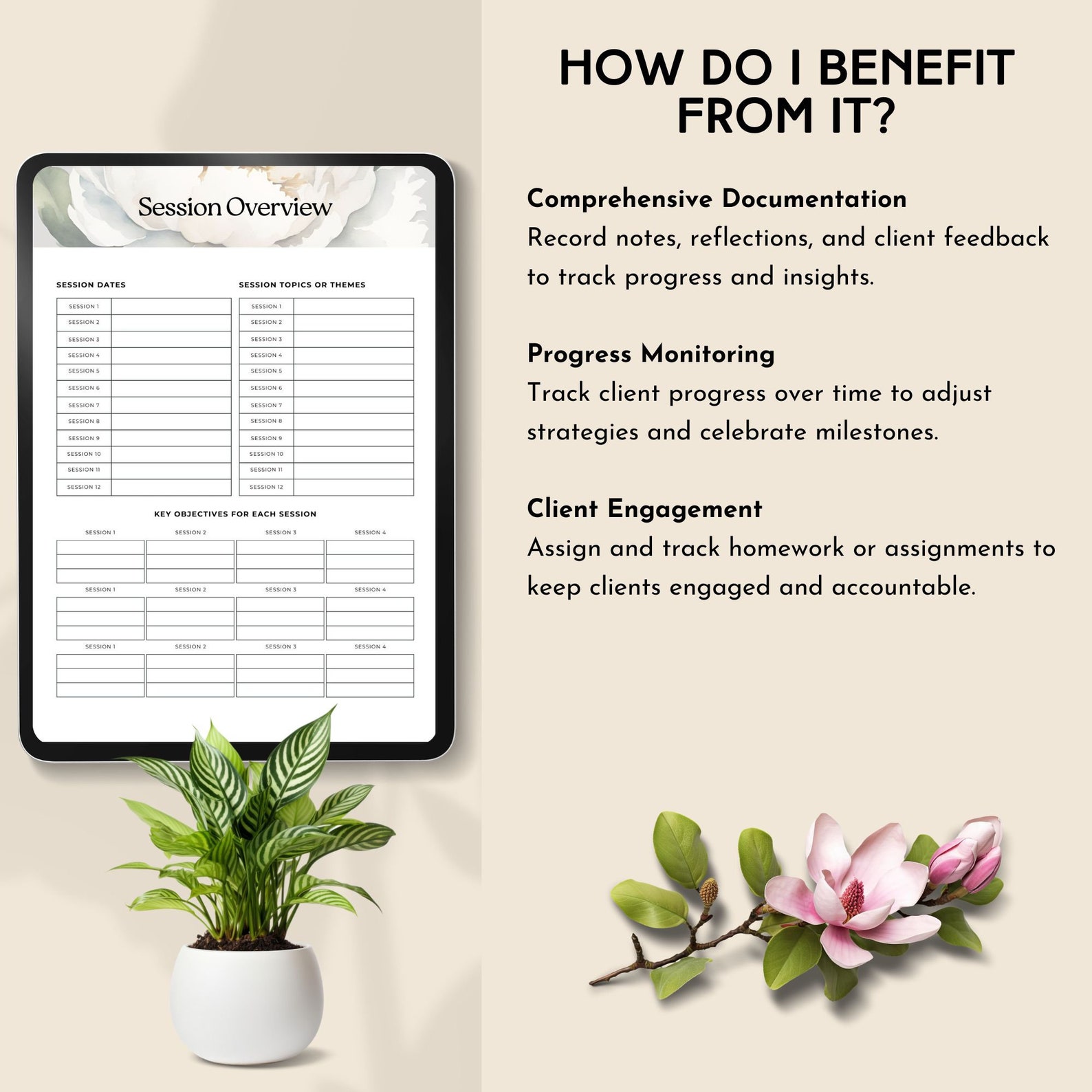Coaching Session Planner Template Canva Client Session Note Toolkit ...