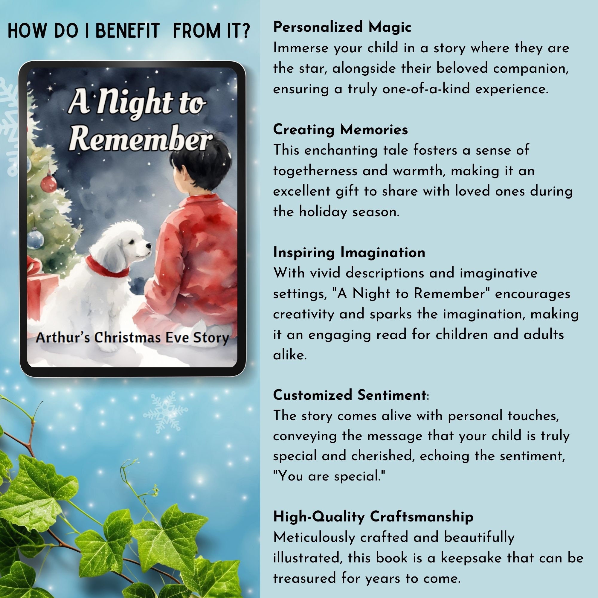 Personalized Night Before Christmas Book Custom Xmas Eve Story Children ...