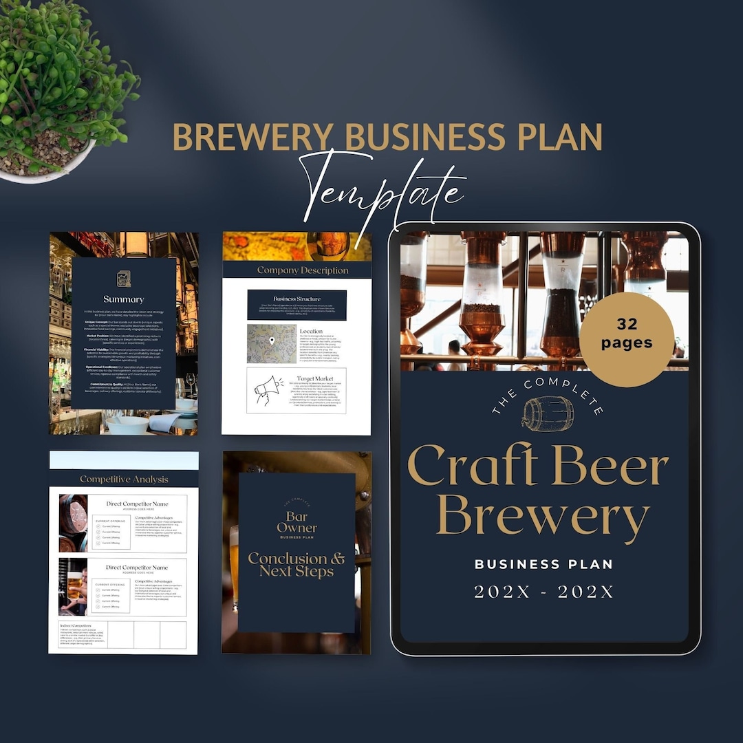 Bar Business Plan Template Craft Beer Business Planning Brewery ...