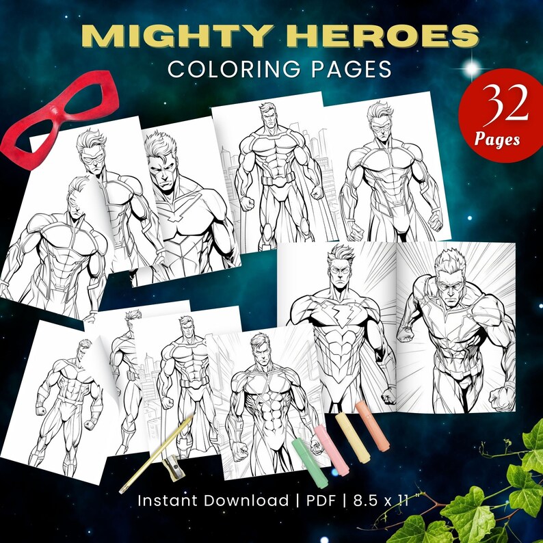 Heroes Coloring Pages Hero Coloring Sheet for Kids Coloring - Etsy