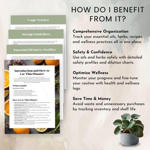 Herbs and Essential Oil Planner Aromatherapy Journal Herbal Blend ...