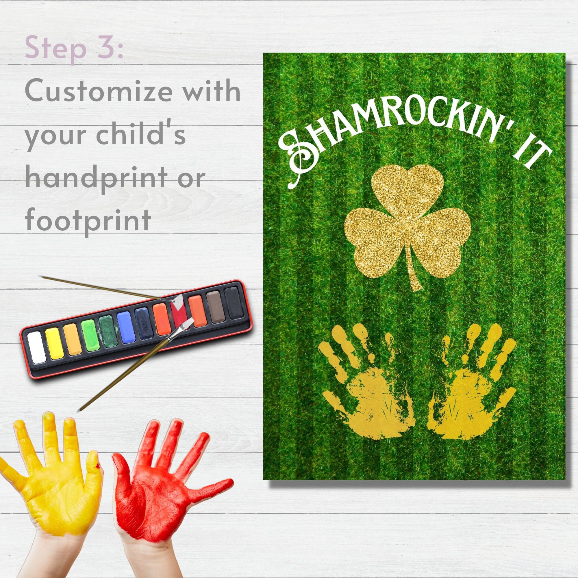 St Patricks Handprint Shamrock,st Patricks Day Handprint Art,st ...