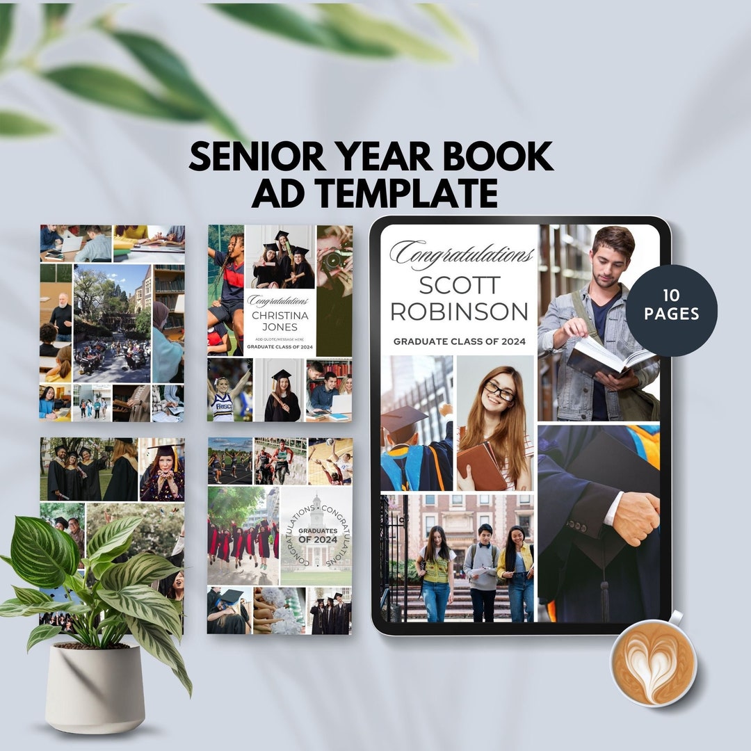 Senior Year Book Ad Canva Yearbook Ad Template Full Page Year Book ...