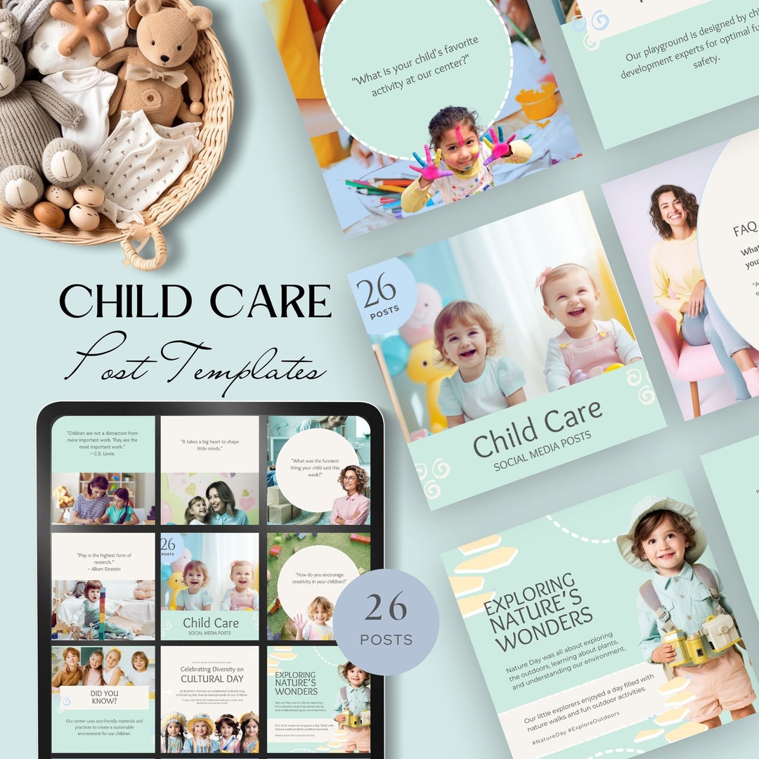 Childcare Social Media Post Instagram Daycare Kindergarten Marketing ...