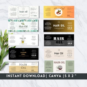 Hair Oil Labels Templates Hair Oil Bottle Label Hair Growth Oil Label ...