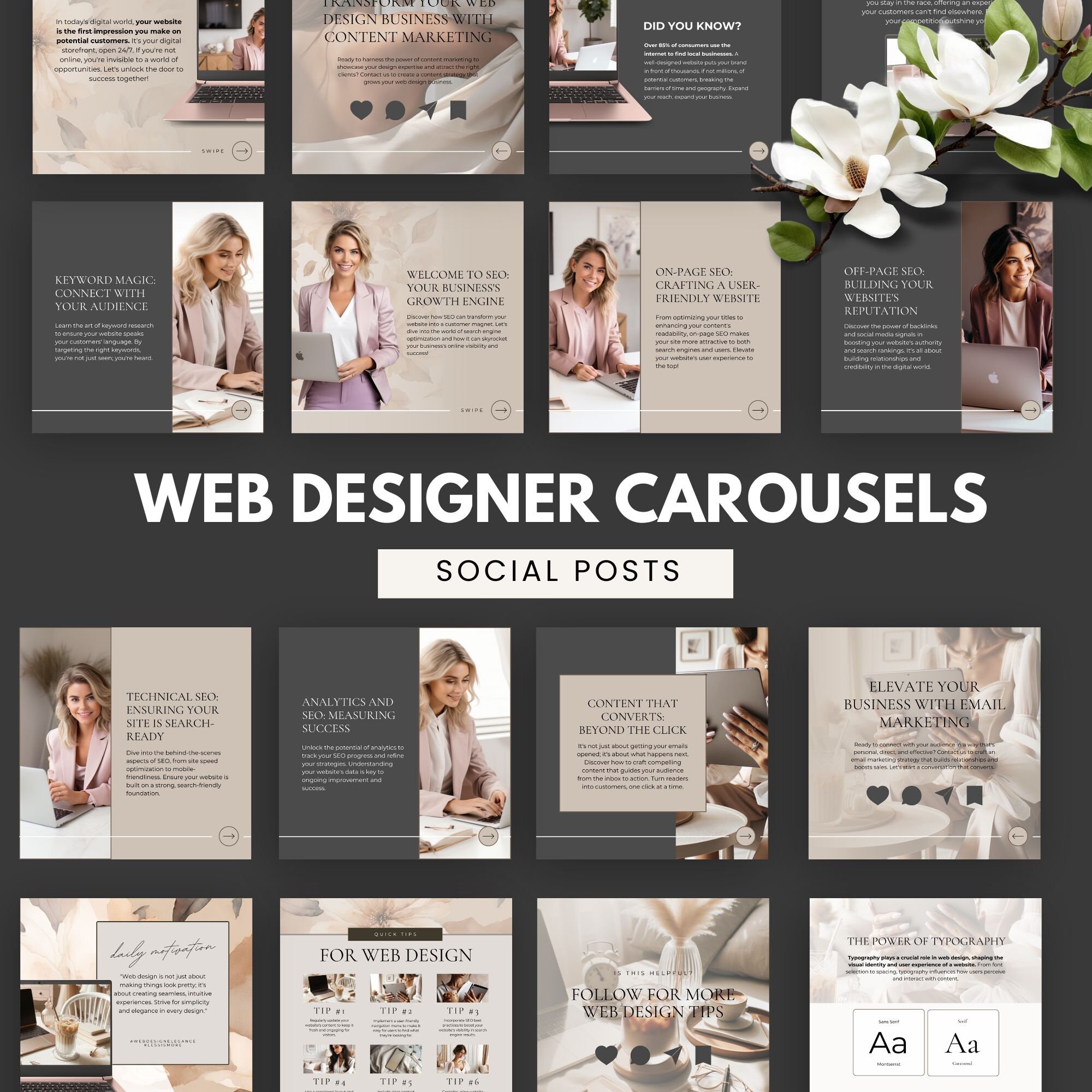 Web Designer Instagram Carousels Social Media for Website Designer ...