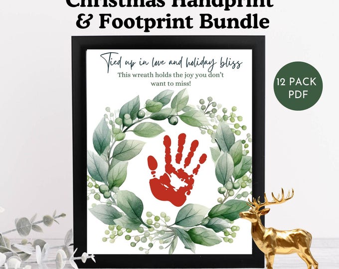 Christmas Tree Handprint Craft Printable Christmas Handprint Art DIY ...