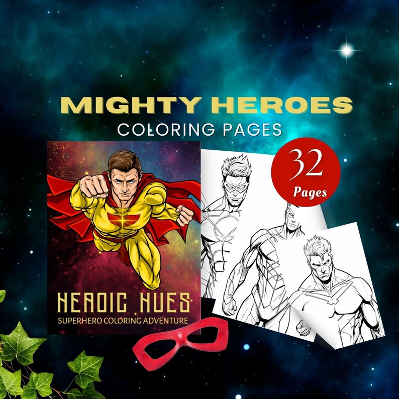 Heroes Coloring Pages Hero Coloring Sheet for Kids Coloring Book Comic ...