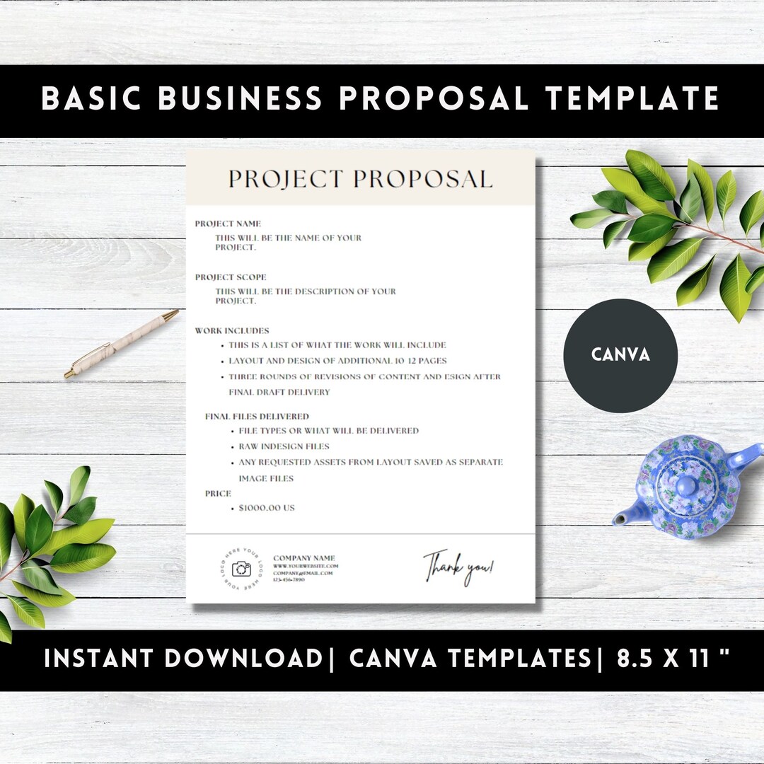 Basic Project Plan Template Basic Project Proposal Template Simple ...