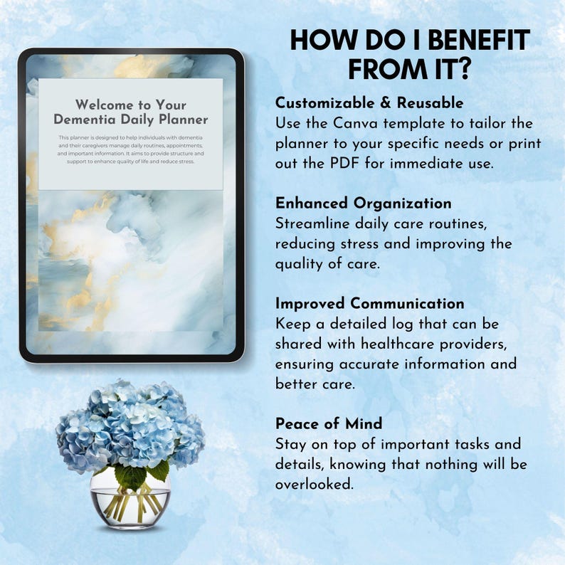 Dementia Planner Dementia Daily Routine Plan for Dementia Care Giver ...