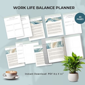 Work Life Balance Planner Productivity Plan Printable Journalling ...
