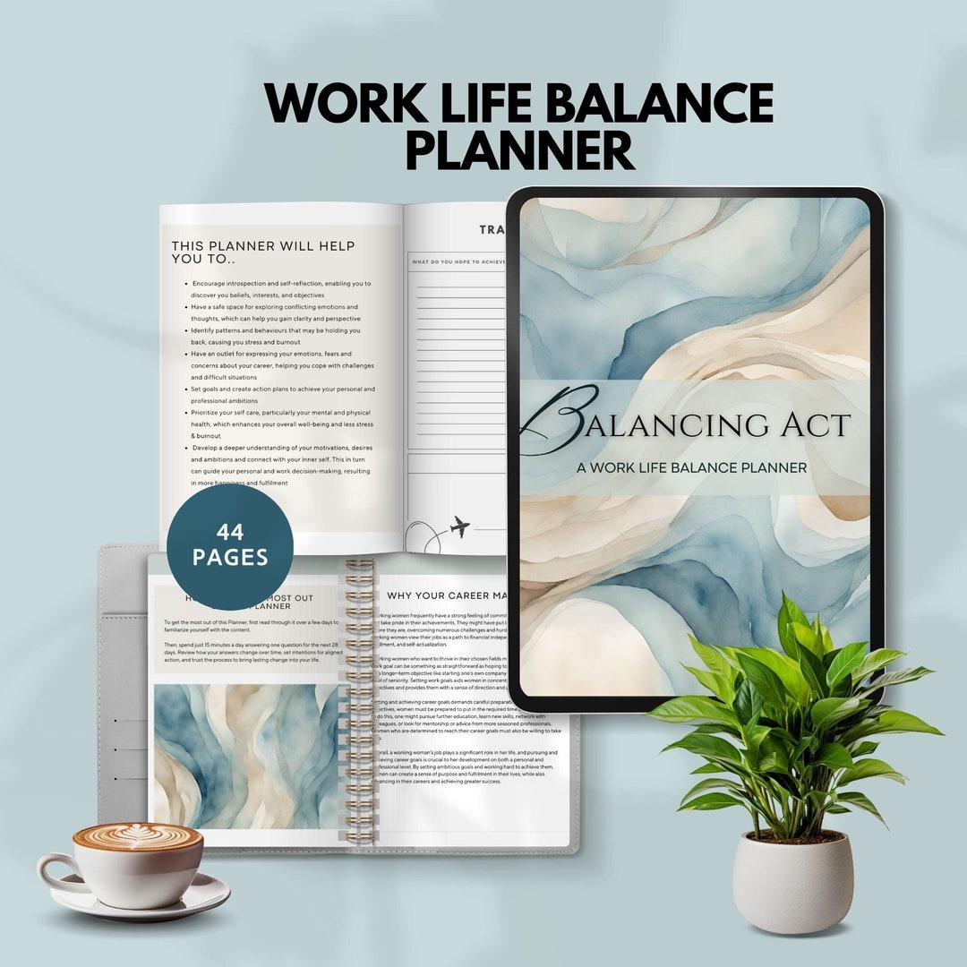 Work Life Balance Planner Productivity Plan Printable Journalling ...