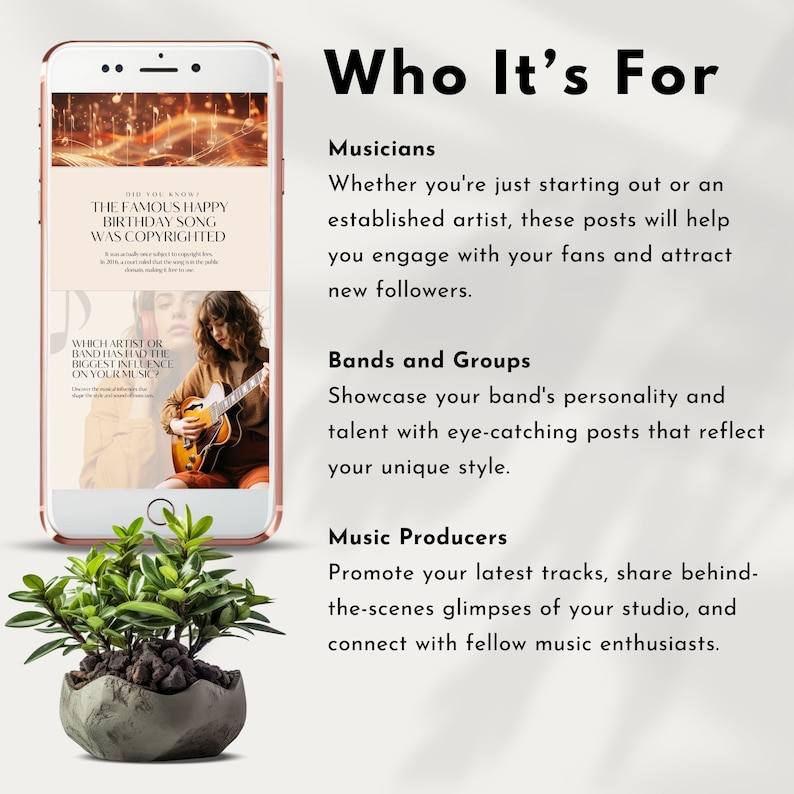 Musician Social Media Template Band Instagram Singer Social Media Music ...