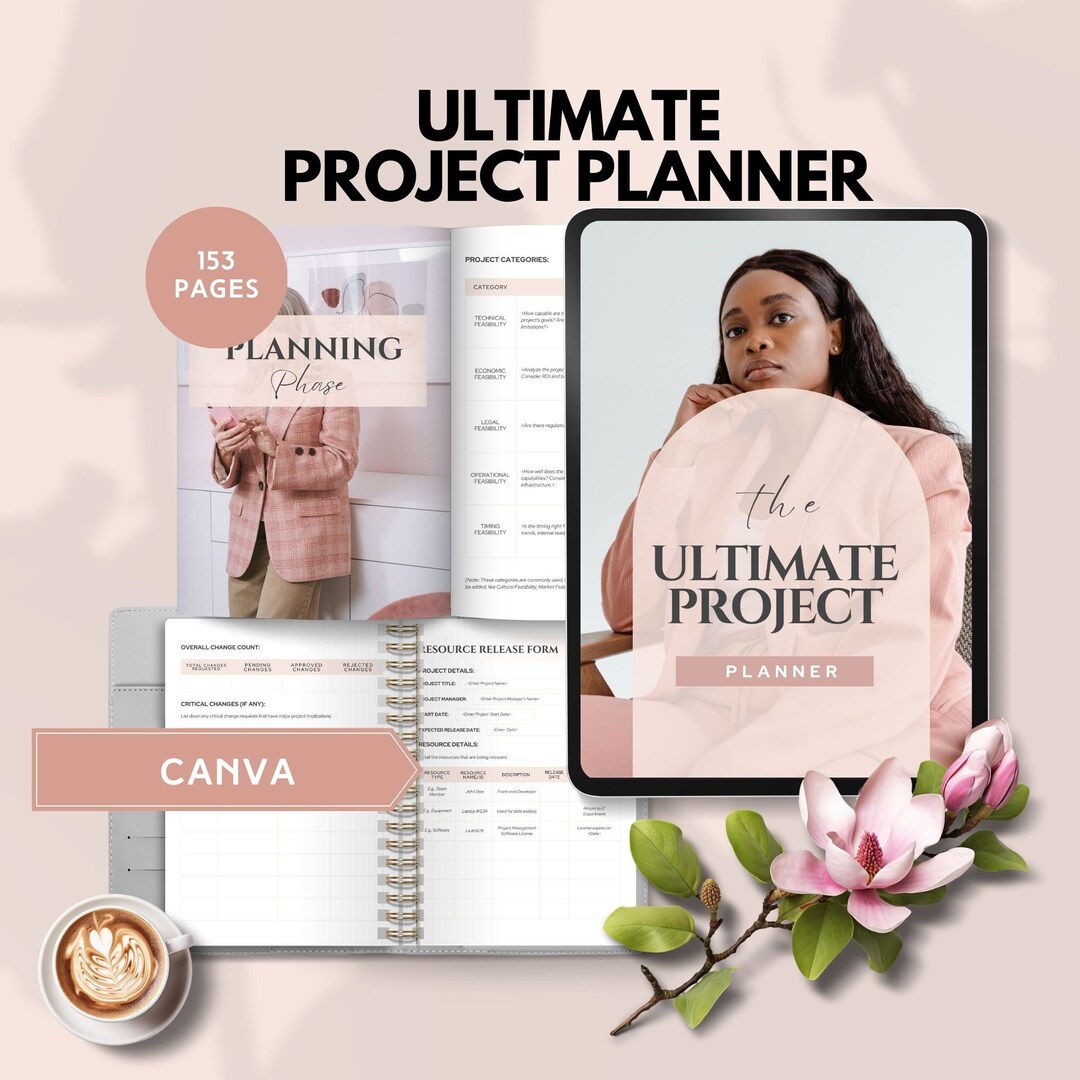 Ultimate Project Planner Management Template Canva Project Timetable ...