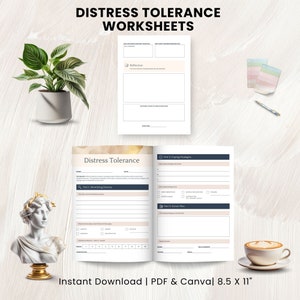 Distress Tolerance Worksheet DBT Emotional Regulation Therapy Workbook ...