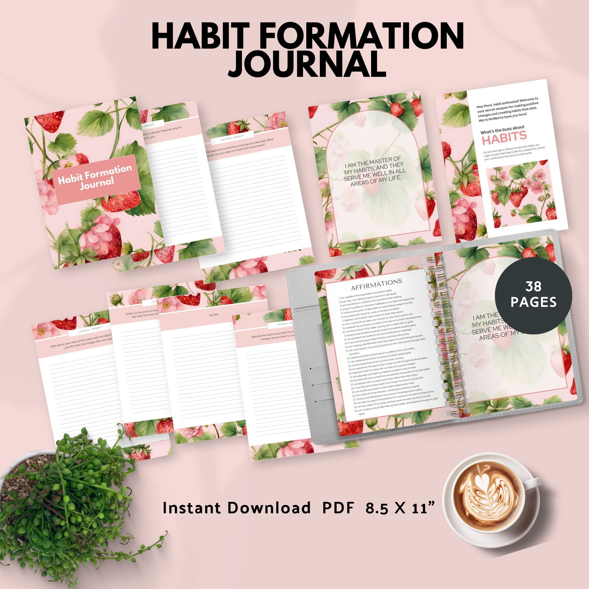 Habit Formation Journal Habit Tracker Printable Personal Development ...
