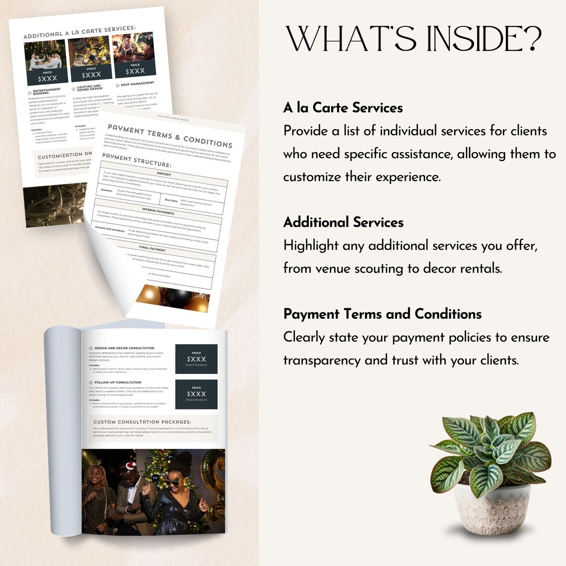 Event Planner Pricing Guide Template Event Services Price List Menu ...