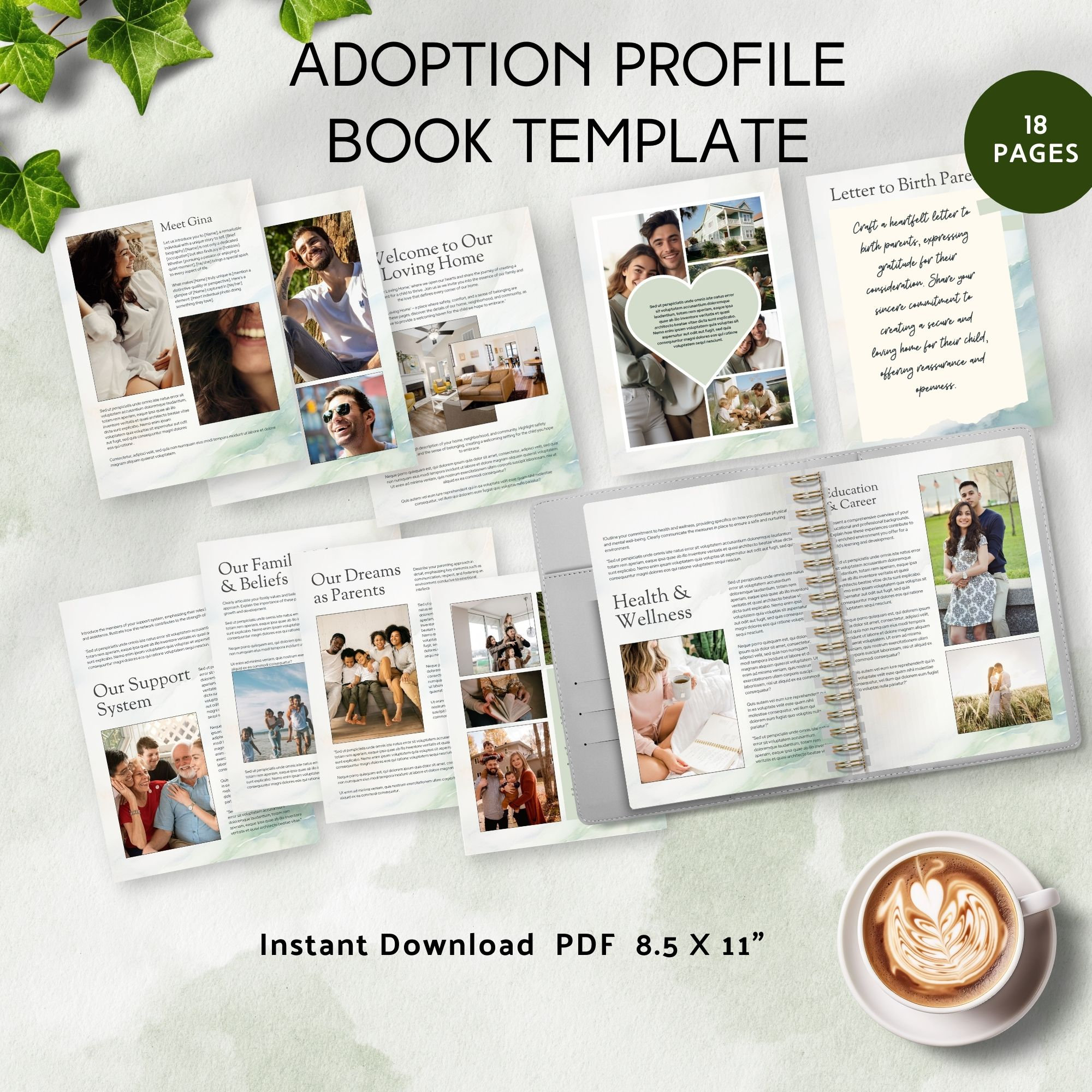 Adoption Profile Book Template Canva DIY Child Adoption Guide ...