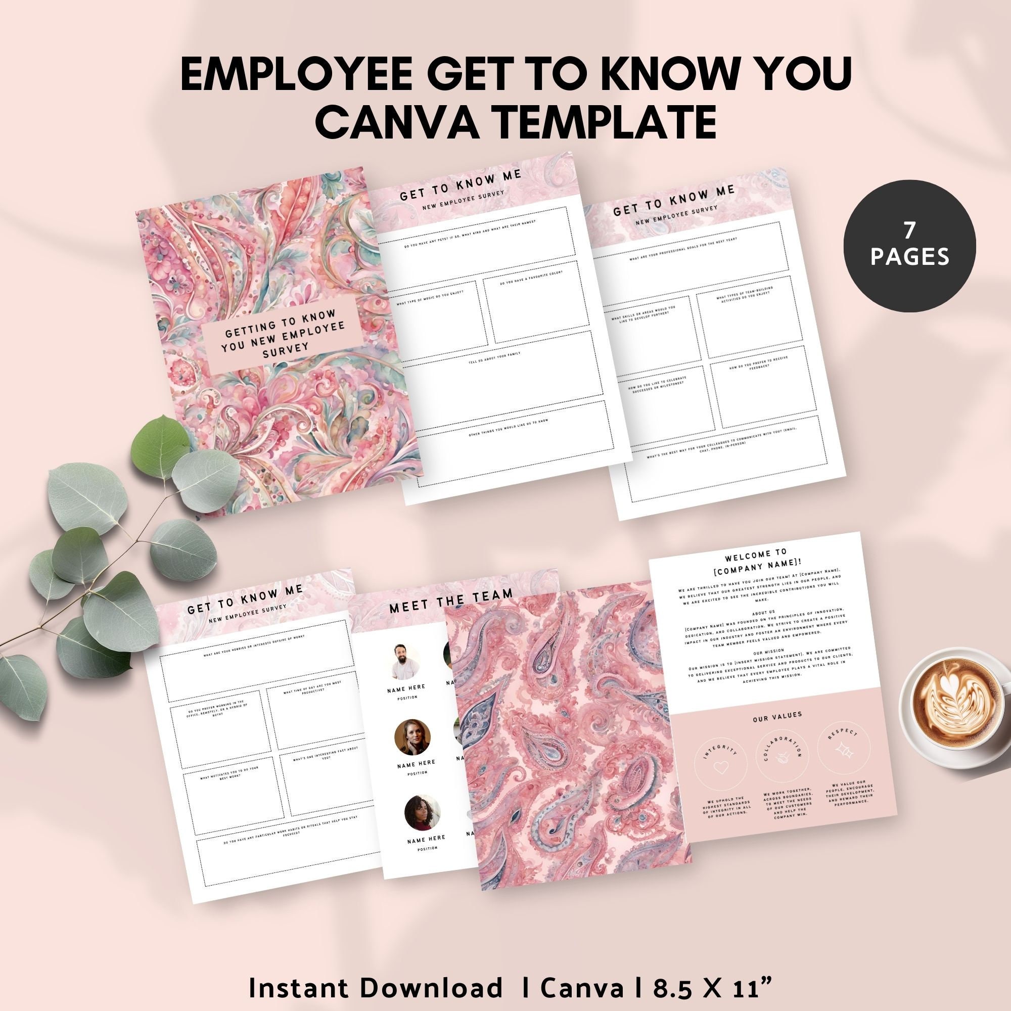 Employee Get to Know You Questionnaire Editable Getting to Know You for ...