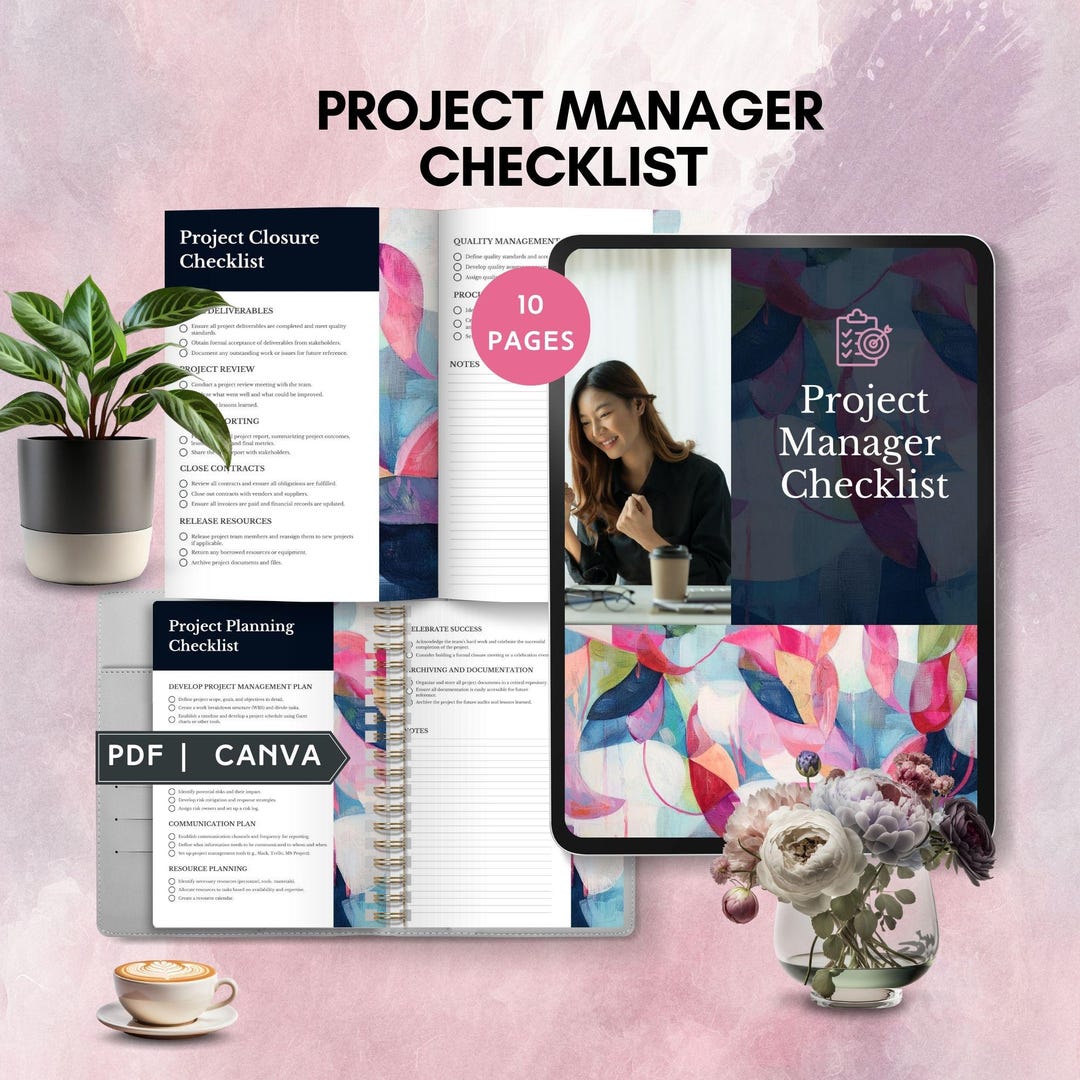 Project Manager Checklist to Do List Project Management Tracker ...
