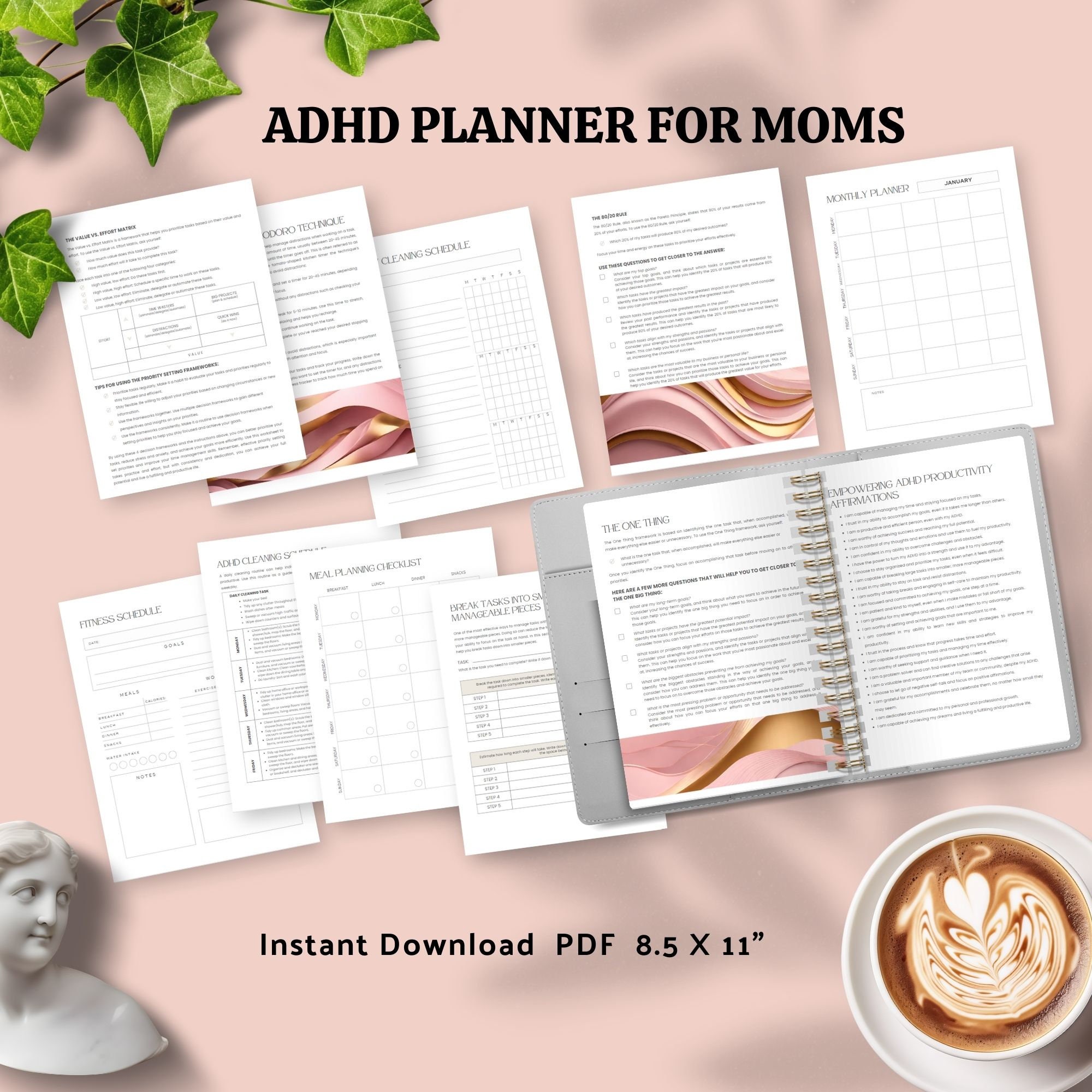 Adhd Mom Planner Printable Adhd Planner for Moms With Adhd - Etsy