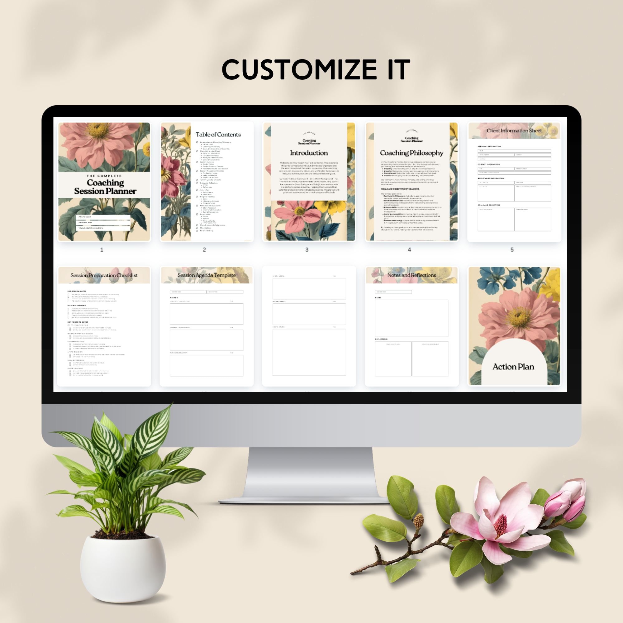 Coaching Session Planner Template Canva Client Session Note Toolkit ...