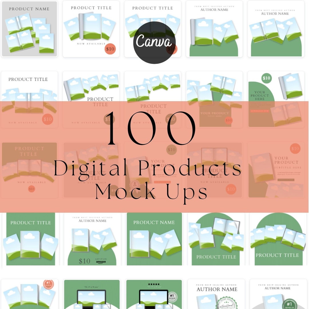 Etsy Listing Mock up Templates Digital Products Canva Mock up Template ...