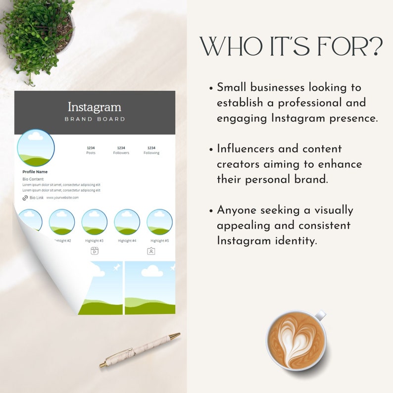 Instagram Brand Identity Canva Template IG Brand Kit Social Media ...