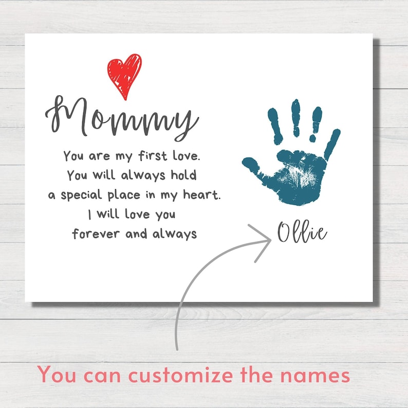 Mom Handprint Art Handprint Poem for Mom Mother's Day Poem Baby Toddler ...