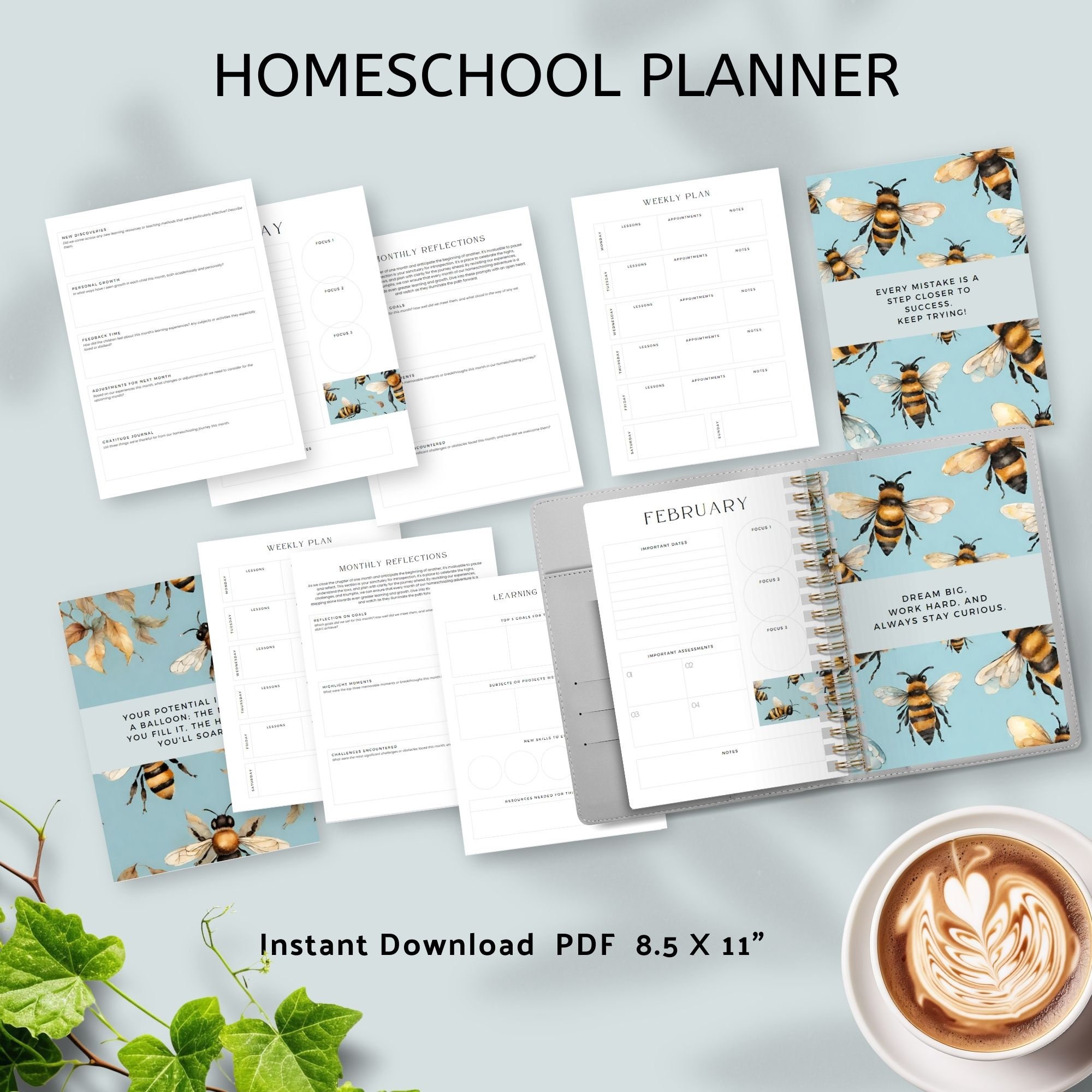 Homeschool Planner Printable Pdf Homeschool Digital Planner iPad ...
