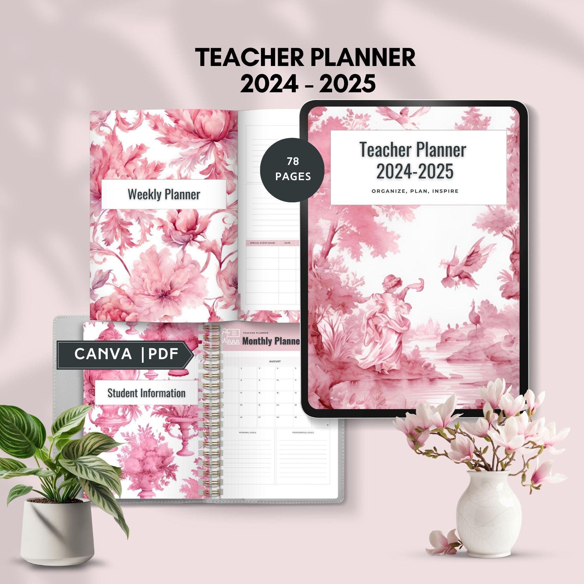 Teacher Planner 2024-2025 Pdf Teacher Weekly Lesson Planner 2024-2025 ...