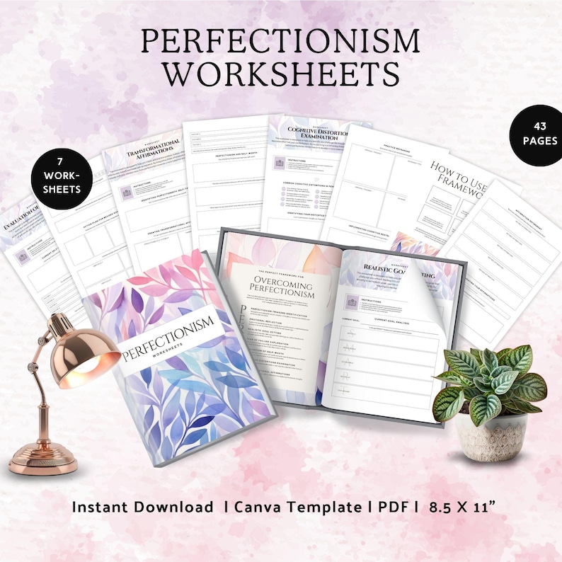 Therapy Worksheets for Perfectionism Template Fear of Failure Exercise ...