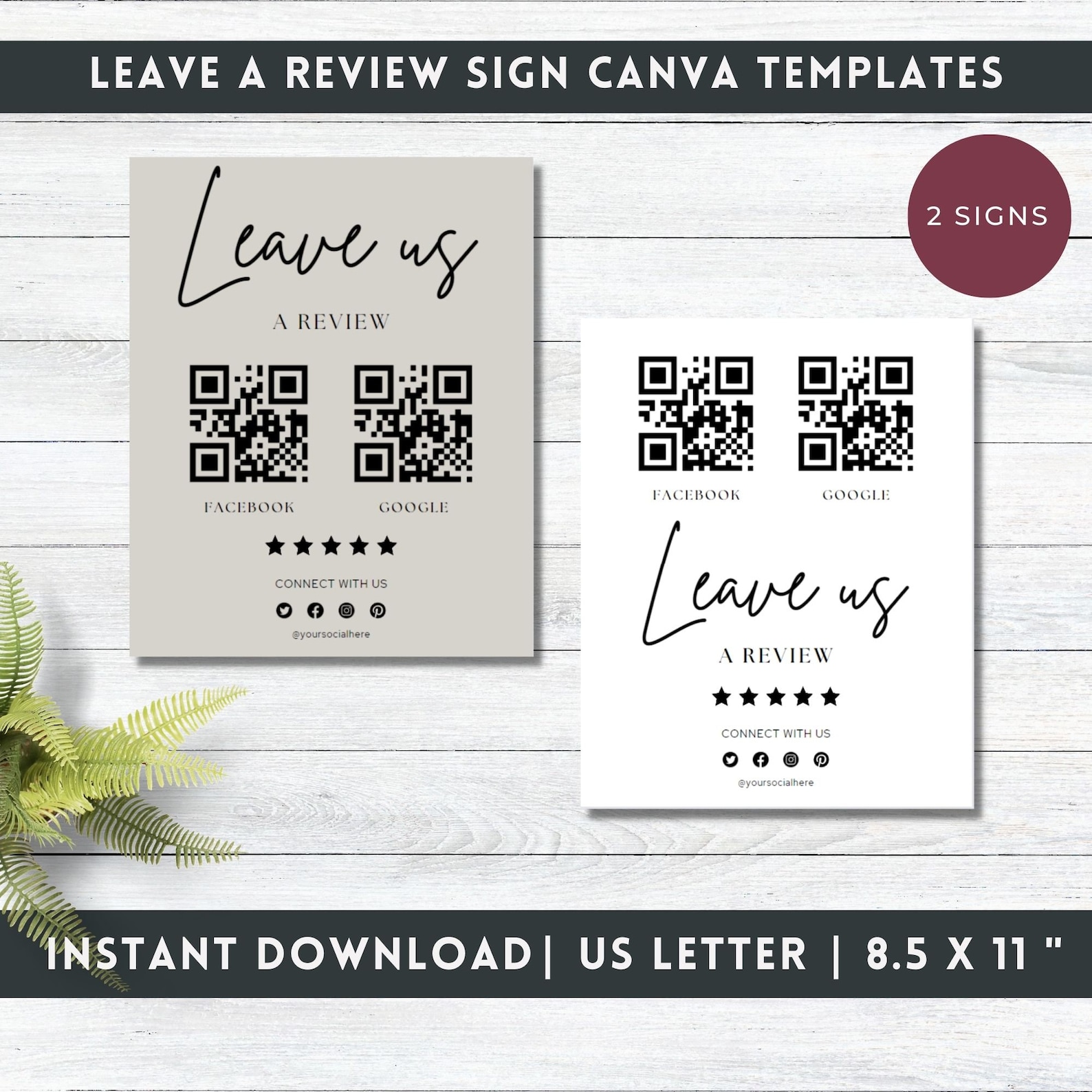 Leave Us a Review Template Leave a Review Sign Leave Review Sign Leave ...