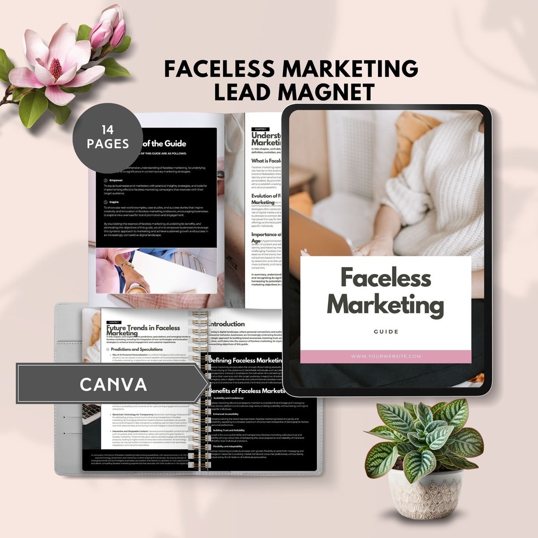 Faceless Marketing Lead Magnet Template Faceless Digital Marketing Done ...