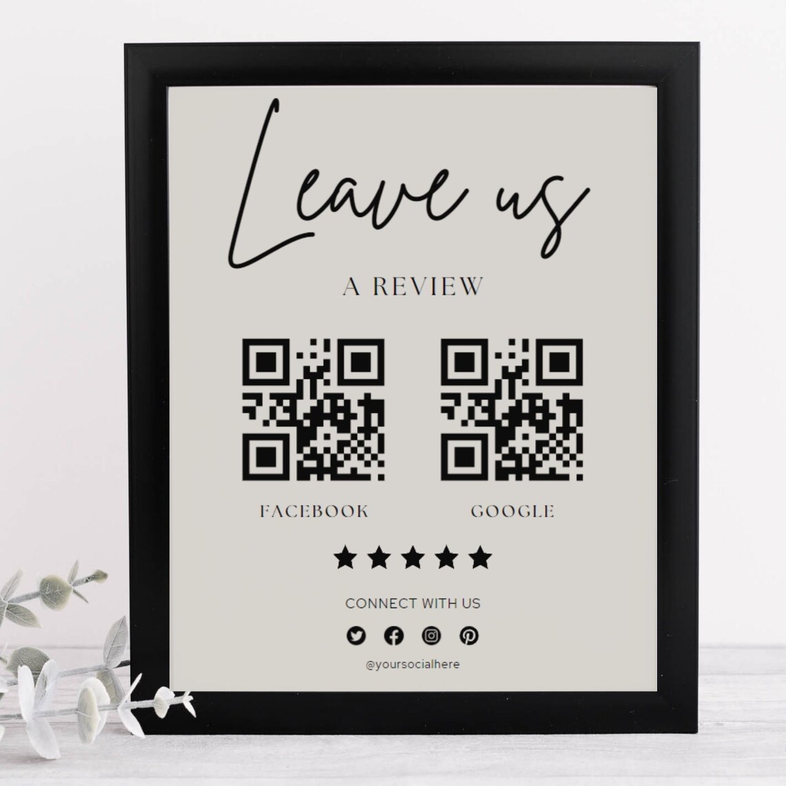 Leave Us a Review Template Leave a Review Sign Leave Review Sign Leave ...