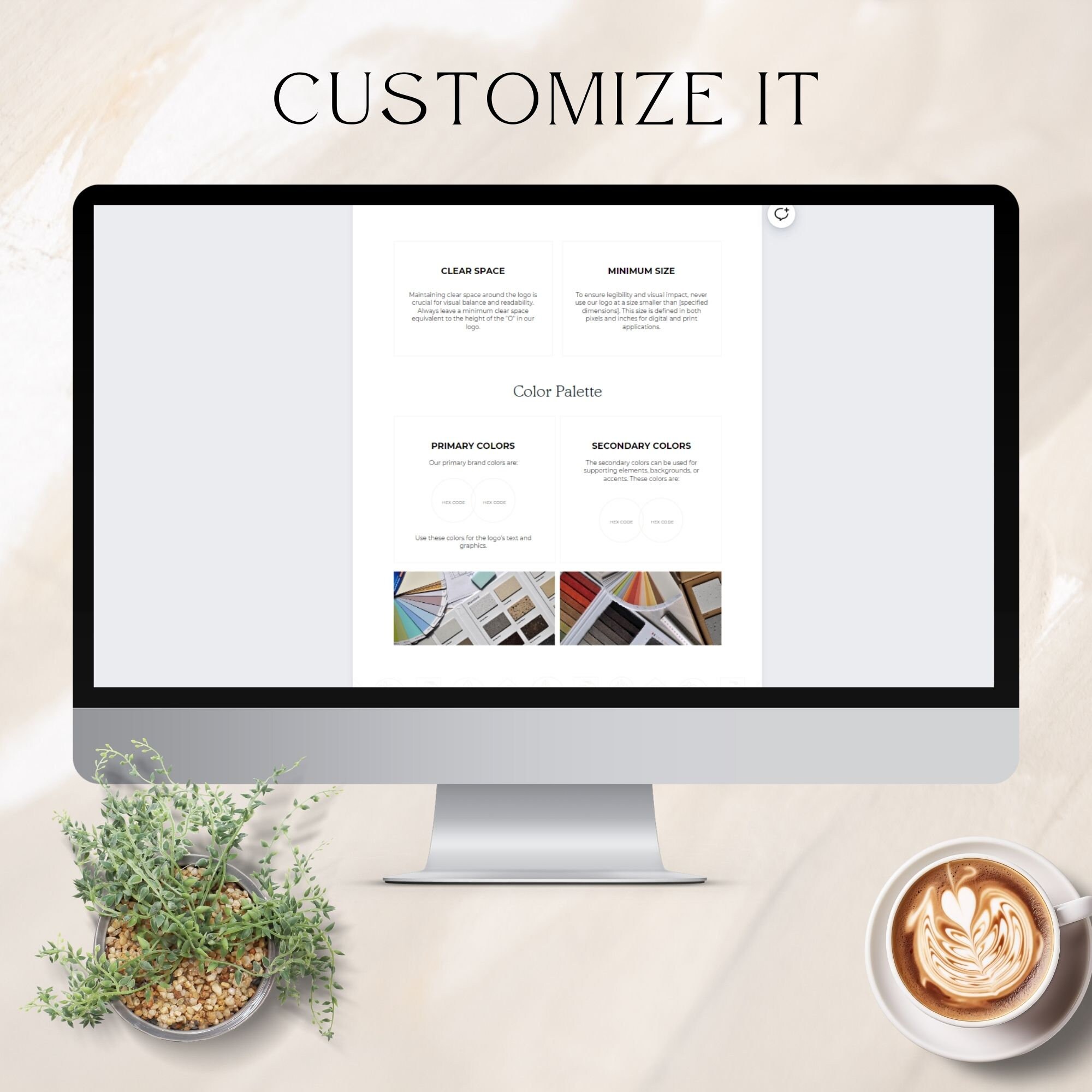 Logo Guidelines Template Small Business Branding Template Canva Kit ...
