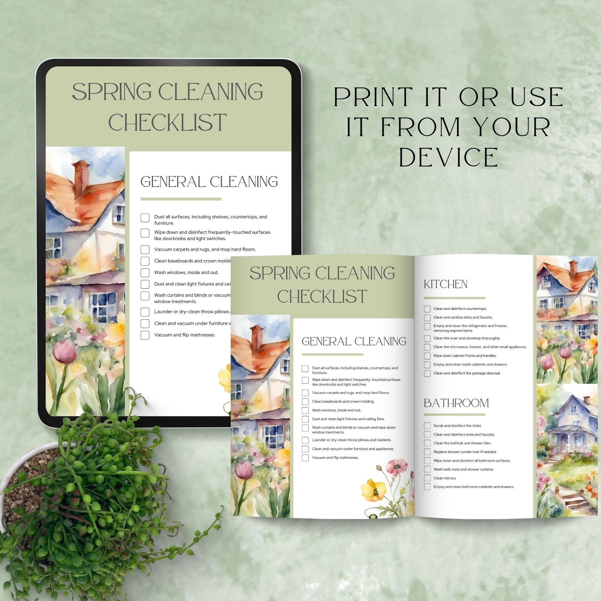 Spring Deep Cleaning Checklist Spring Cleaning Checklist Pdf Printable ...
