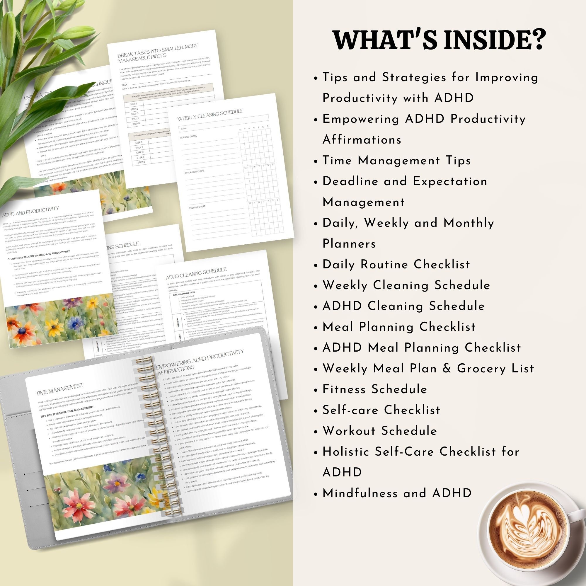 Adhd Mom Planner Printable Adhd Planner for Moms With Adhd - Etsy