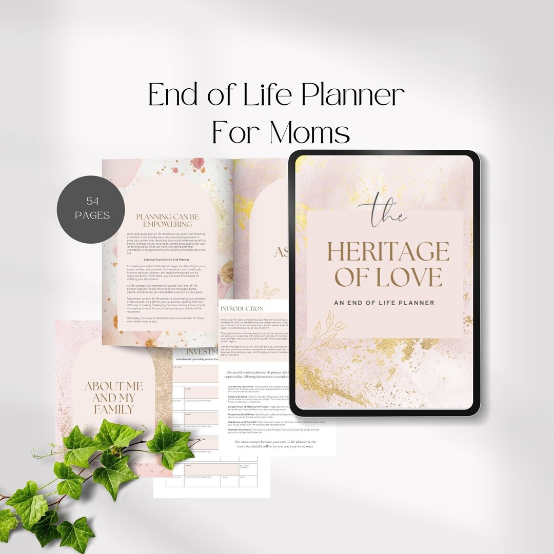 End of Life Planner Printable Emergency Life Binder Last Wishes Binder ...