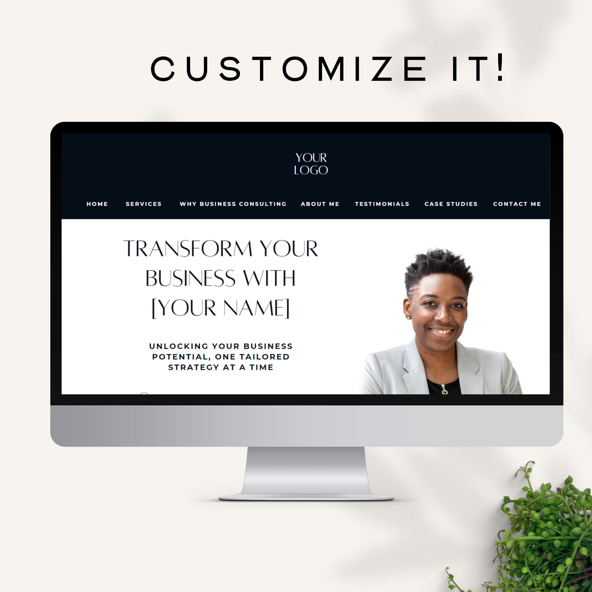 Business Consulting Website Templates Canva Coach Consultant Freelancer ...