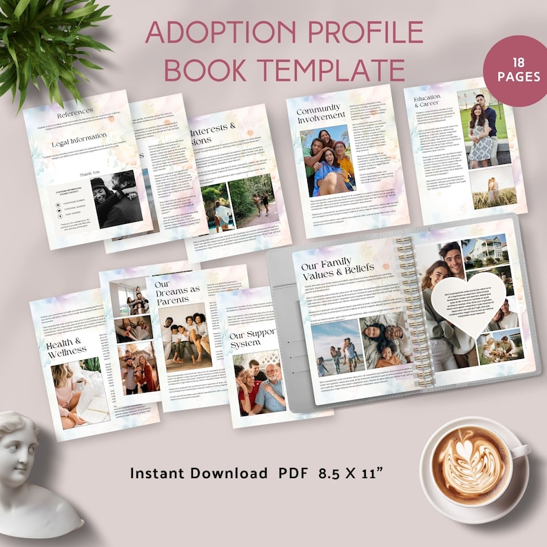 Adoption Profile Book Template Canva DIY Child Adoption Guide ...