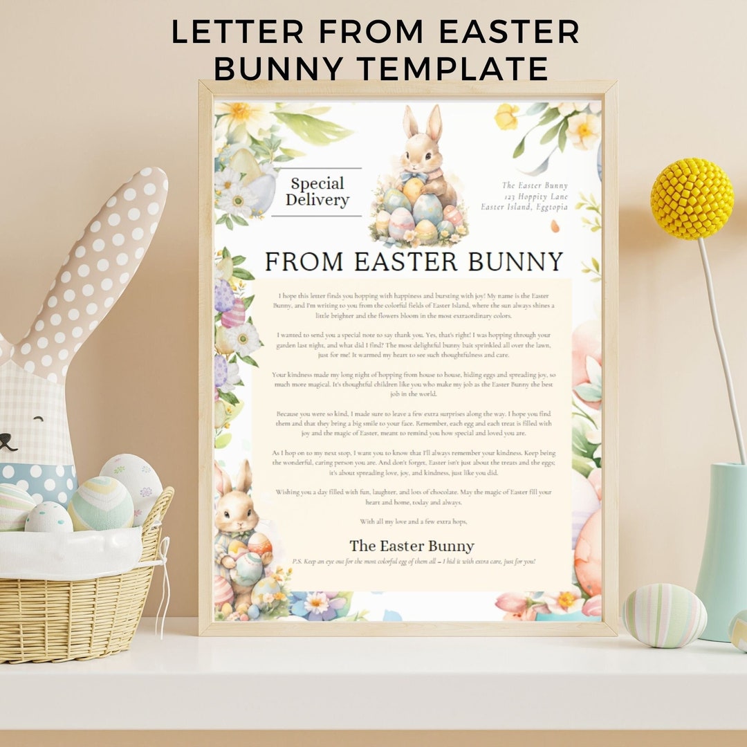 Letter From the Easter Bunny Printable Easter Bunny Letter for Kids ...