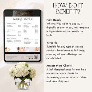 Waxing Services Price List Template Canva Brazilian Waxing Bikini Flyer ...