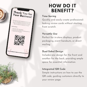 Leave Us a Review Business Card Leave Us a Review Google and Facebook ...