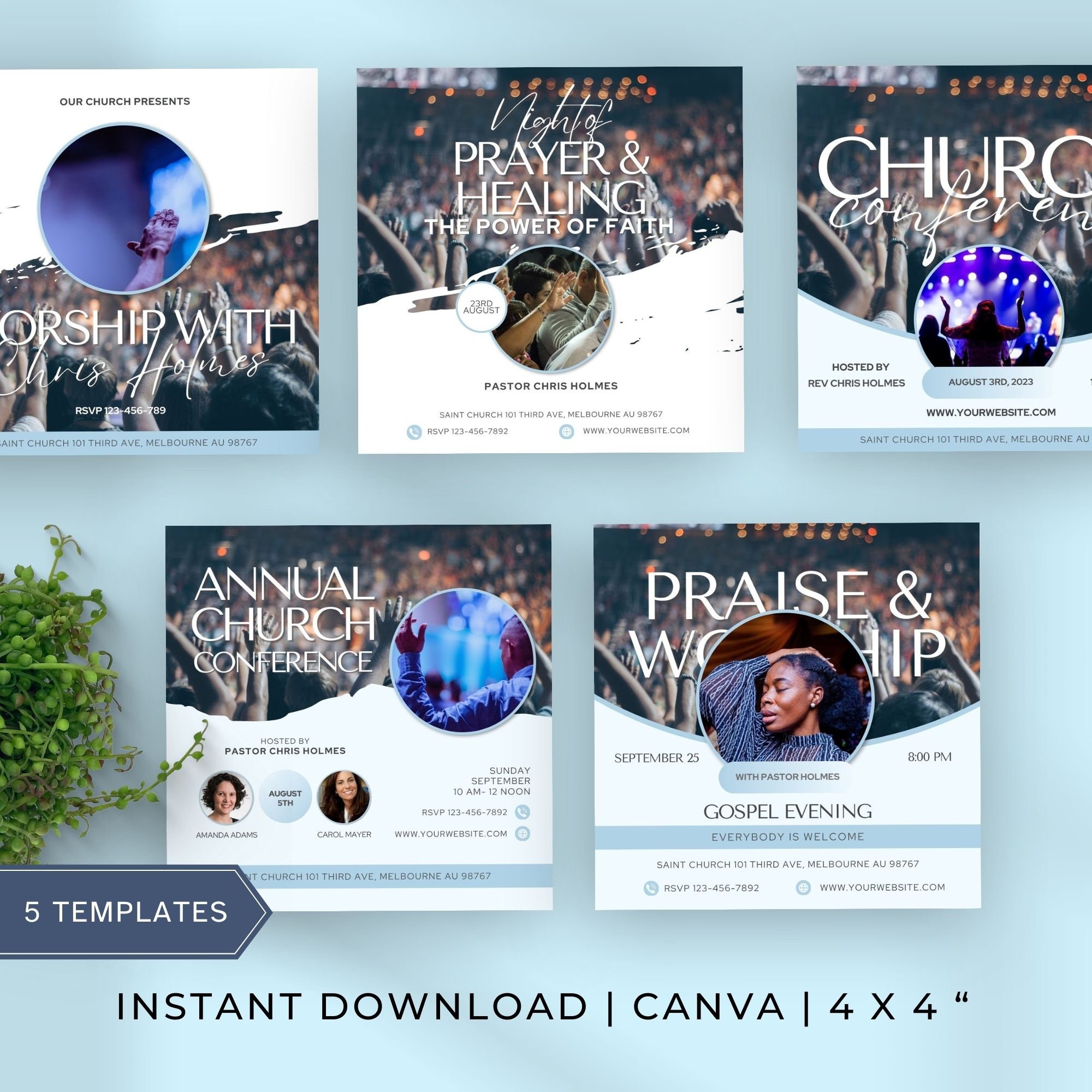 Church Flyer Template Church Anniversary Invitation Prayer Worship ...