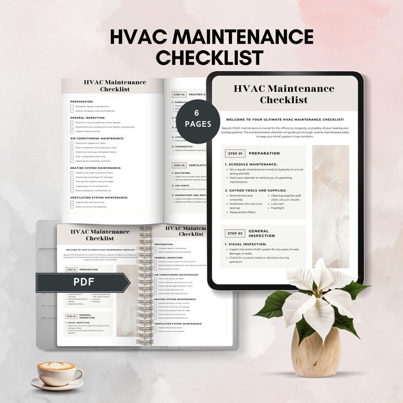 Hvac Maintenance Checklist Home Air Conditioning Hvac Routine ...